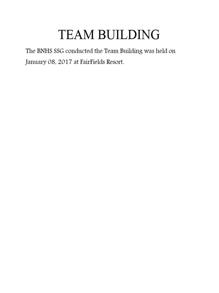 Team Building | PDF