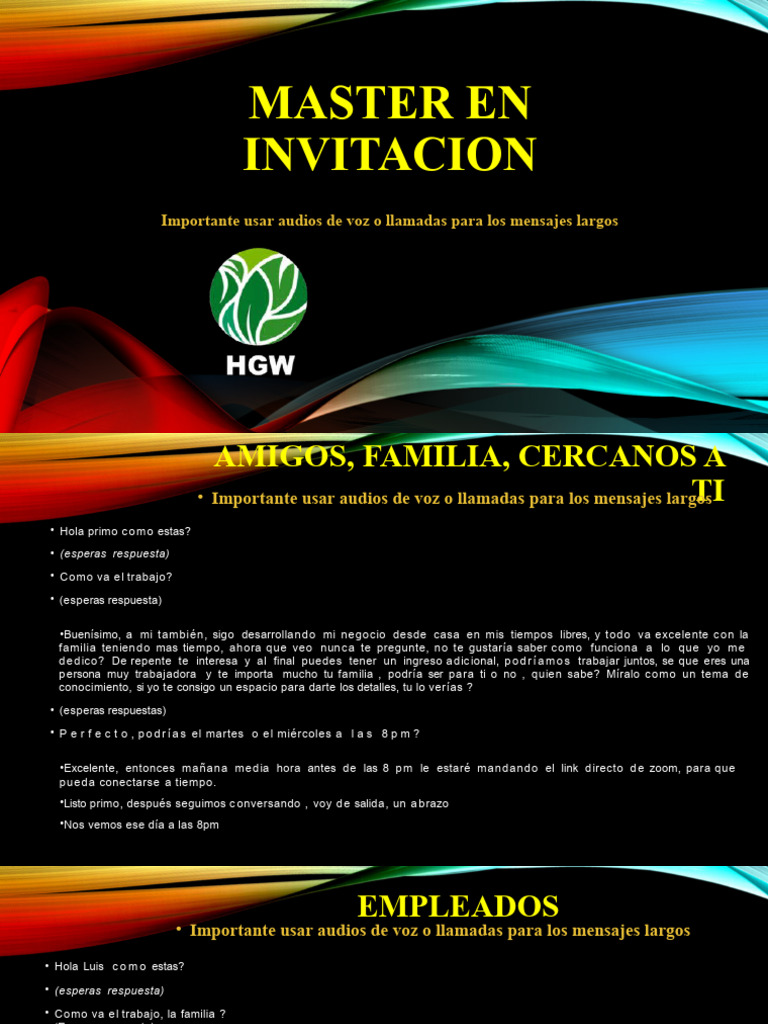 Master en Invitacion | PDF