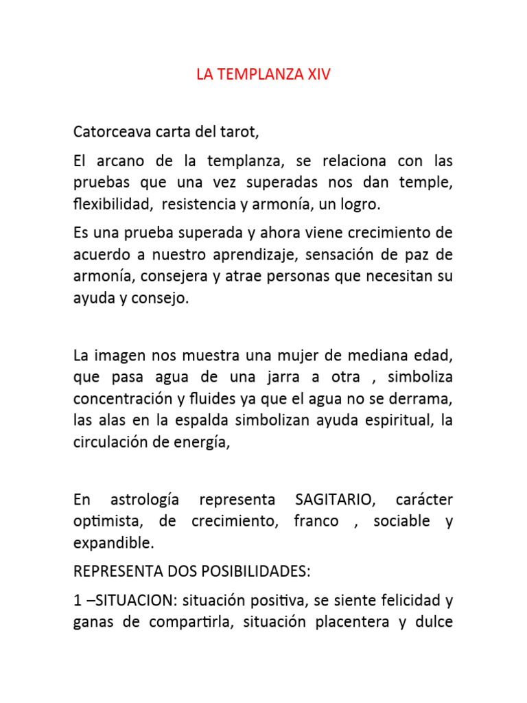 La Templanza Xiv | PDF | Relaciones personales, crianza y desarrollo personal