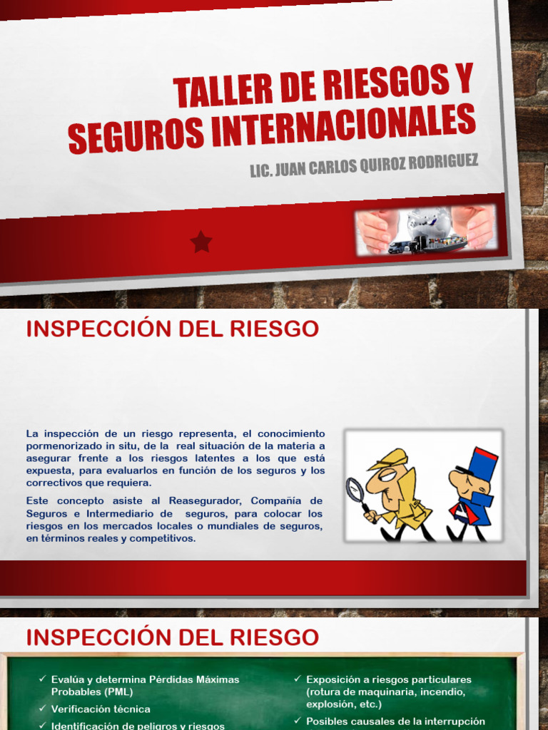 Inspección y Tipos de Seguros Internacionales | PDF | Póliza de seguros ...