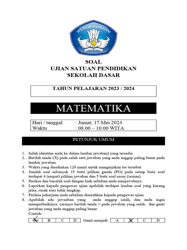 Soal Usp Matematika | PDF