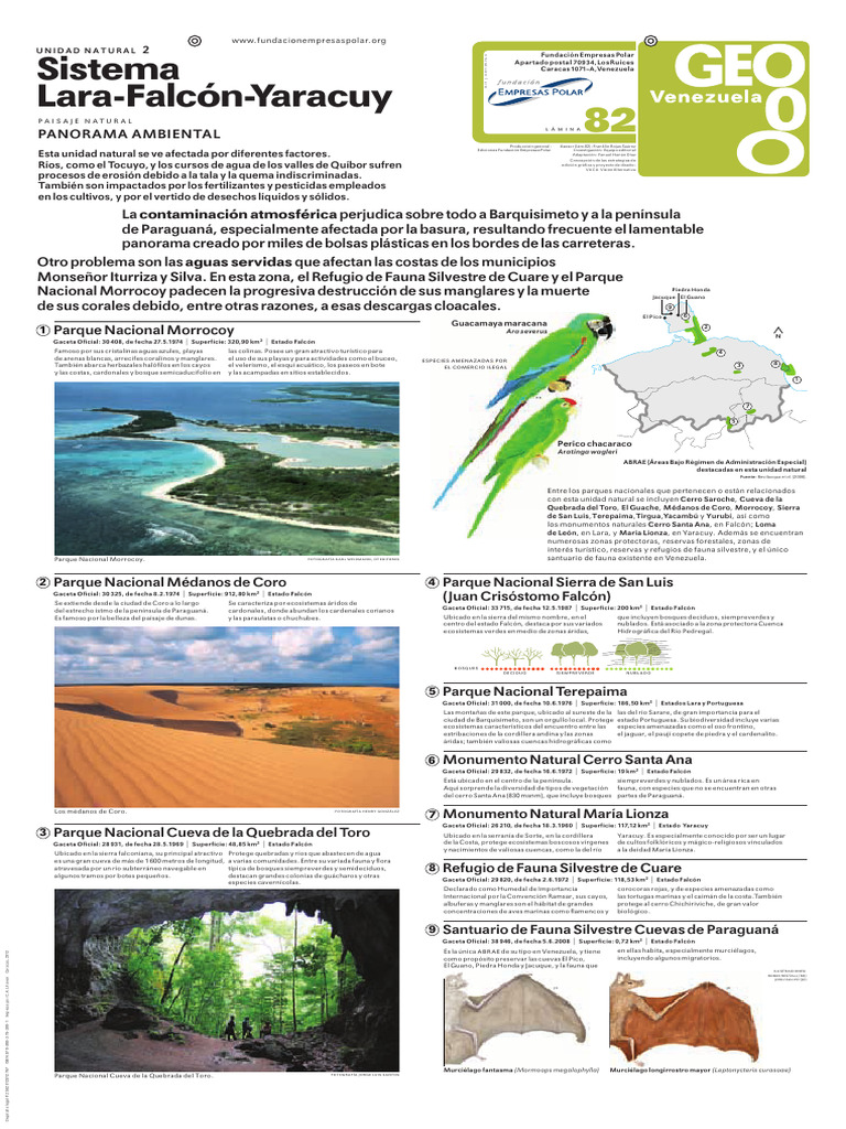 Geo U2 l82 Lara Falcon Yaracuy Espacios-Protegidos | PDF | Ciencias de ...