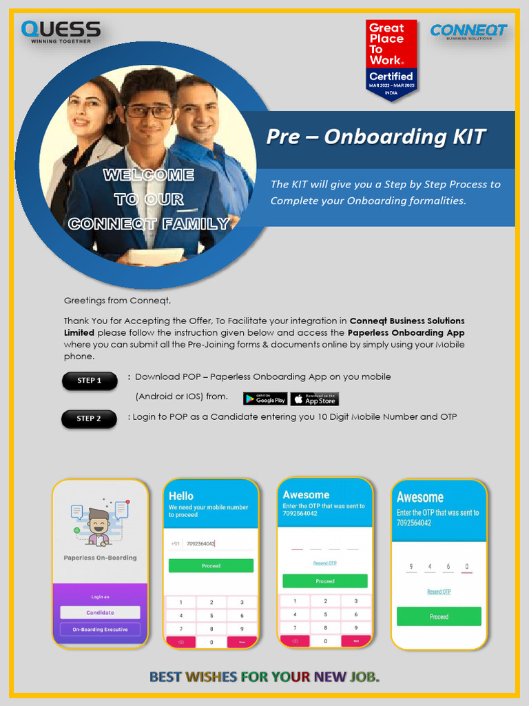 Pre - Onboarding KIT: The KIT Will Give You A Step by Step Process To Complete Your Onboarding ...
