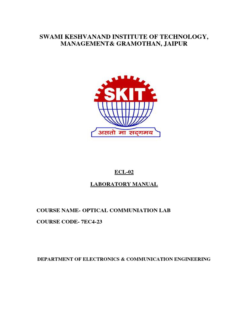 Oc Lab File | PDF | Optical Fiber | Light Emitting Diode