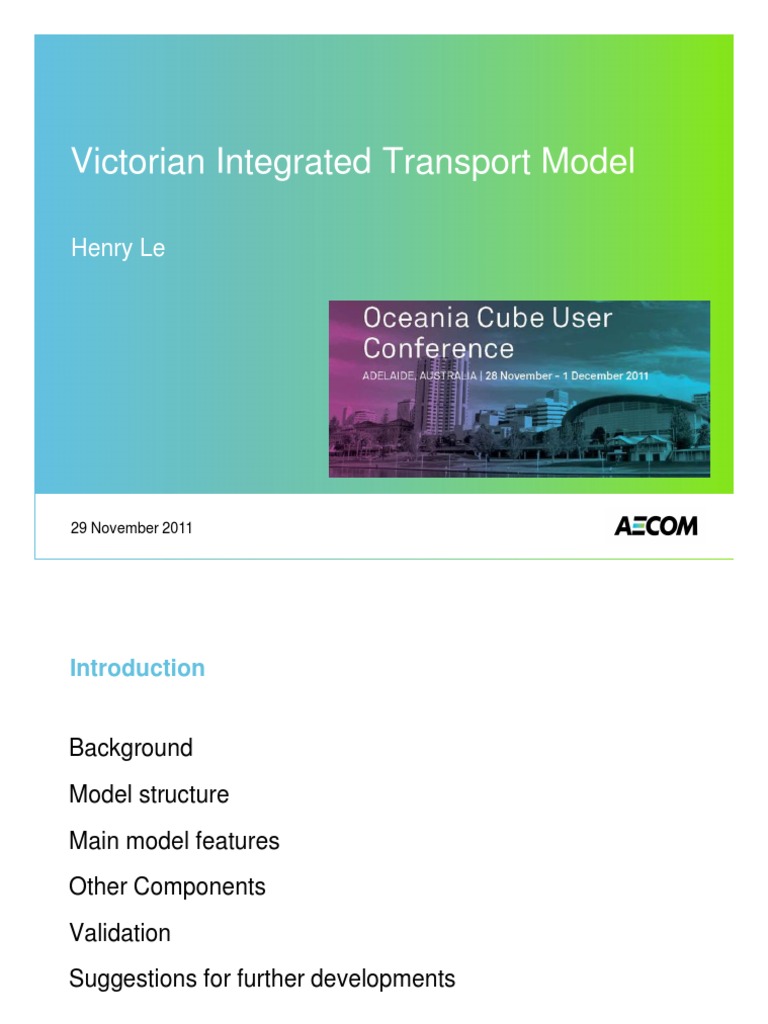 2.4 - Victorian Integrated Transport Model | PDF | Tram | Train