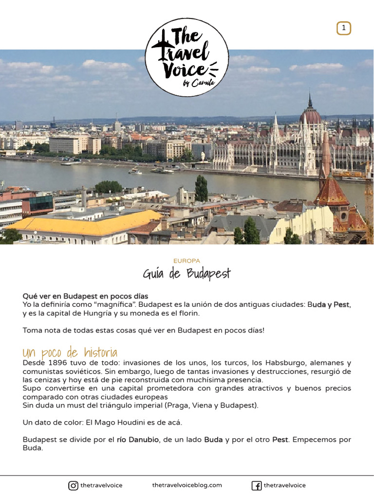Guia Descargable Budapest | PDF | Budapest | Hungría
