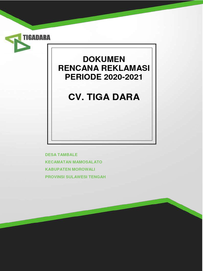 9a. Dokumen Rencana Reklamasi CV. Tiga Dara | PDF