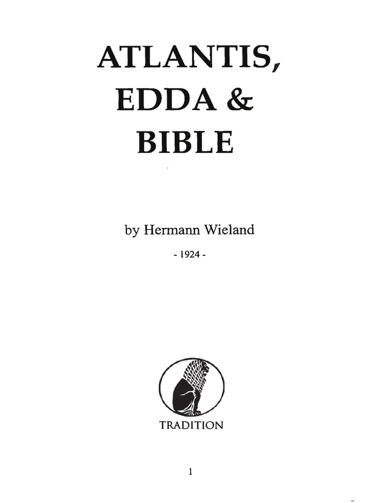 Atlantis Edda Bible Hermann Wieland | PDF