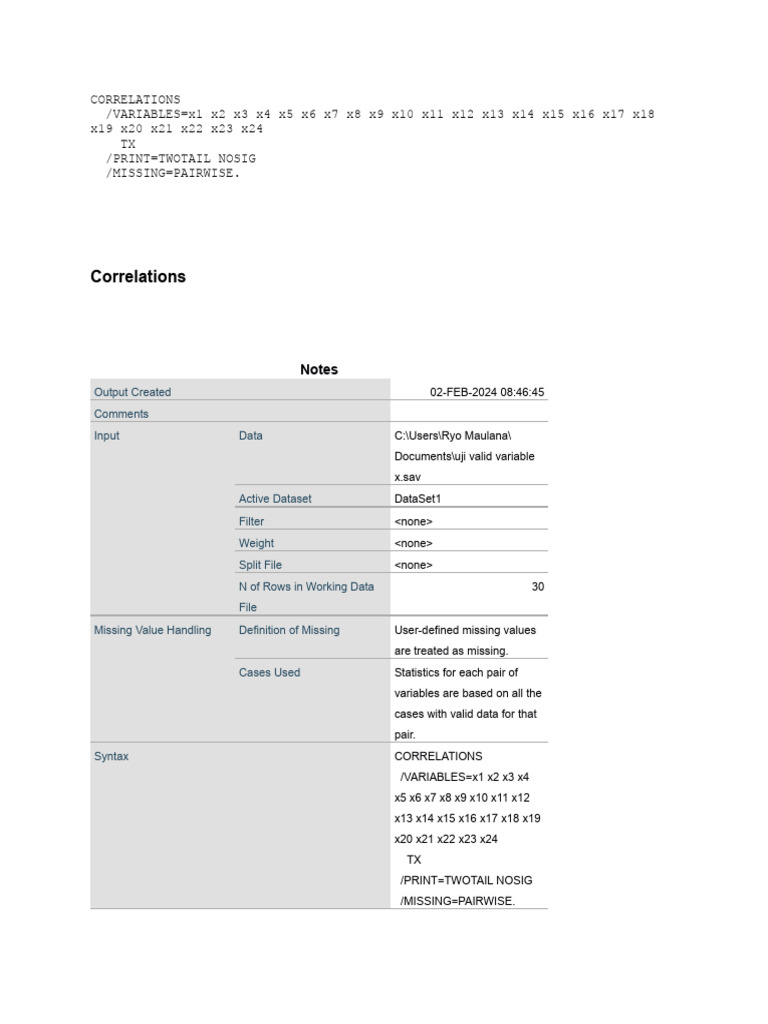 Uji Valid Dan Reliabilitas PDF Data Analysis Probability Theory