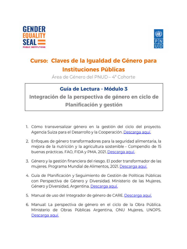 Guia de Lecturas Modulo 3 | PDF