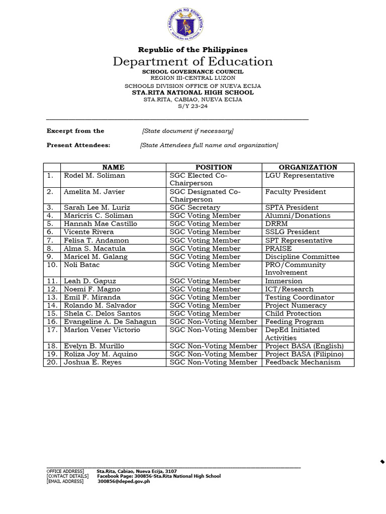 (SGC) Resolution Template | PDF | Philippines