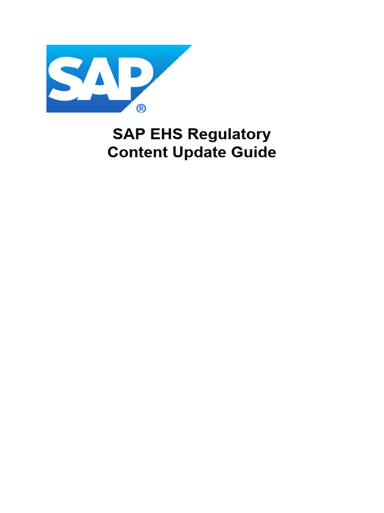 SAP EHS Regulatory Content Update Guide | PDF | Databases | Microsoft Excel