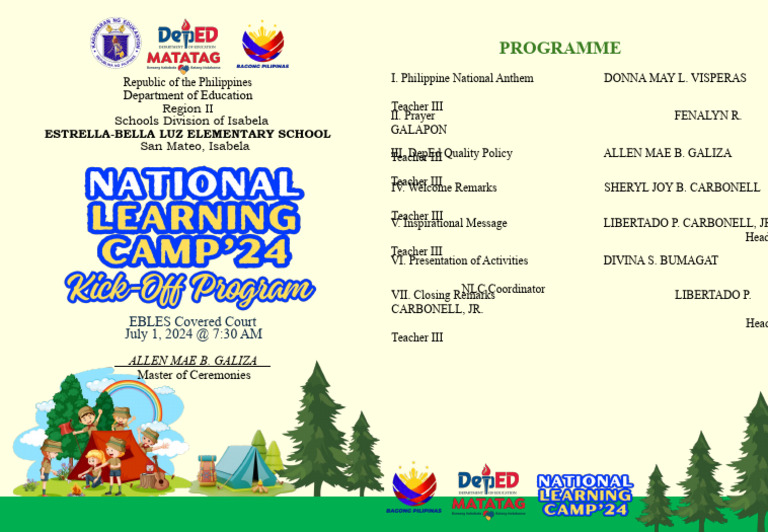 NLC 2024 Kick Off Program FINAL | PDF