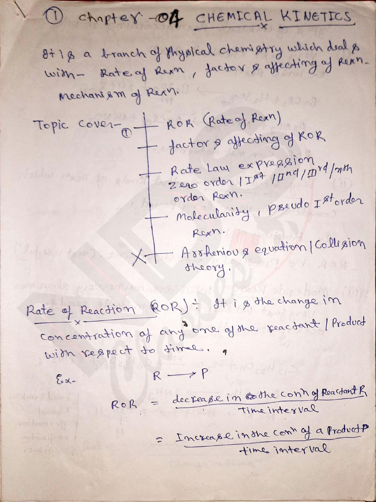 Chapter 4 Chemical Kinetics | PDF