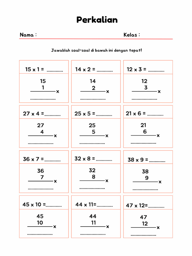 Perkalian 2 Angka Lanjutan | PDF