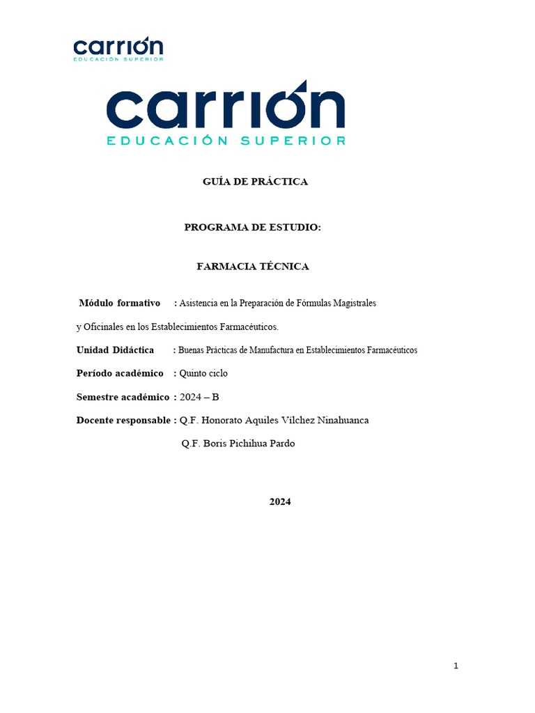 Guía de Buenas PM en Eeff - V5-2024B | PDF | Farmacéutico | Laboratorios