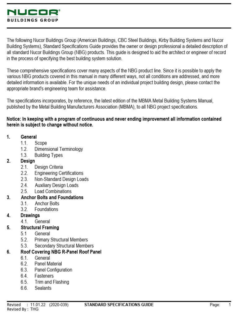 Specification Guide | PDF | Sheet Metal | Specification (Technical ...