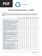 Adult ADHD Self-Report Scale v1.1 | PDF | Attention ...