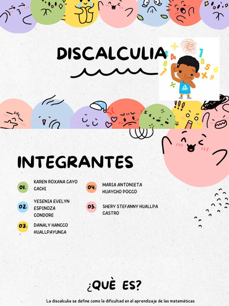 DISCALCULIA | PDF | Aprendizaje | Psicología cognitiva