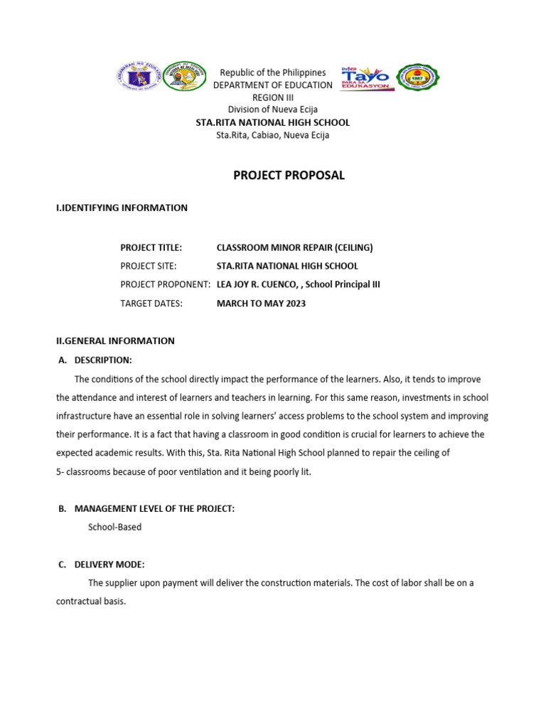 Project Plan Repair | PDF | Classroom