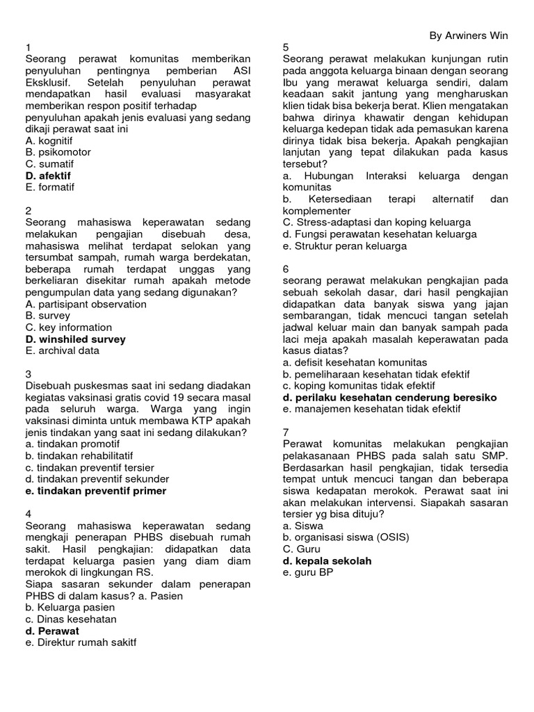 Soal Latihan Ukom Part 3 | PDF | Kesehatan Holistik