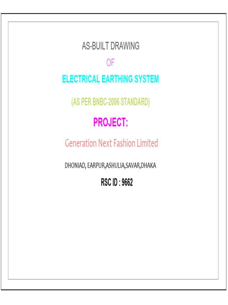 As Built Earth Layout - 1set (A3) | PDF | Electrical Engineering ...