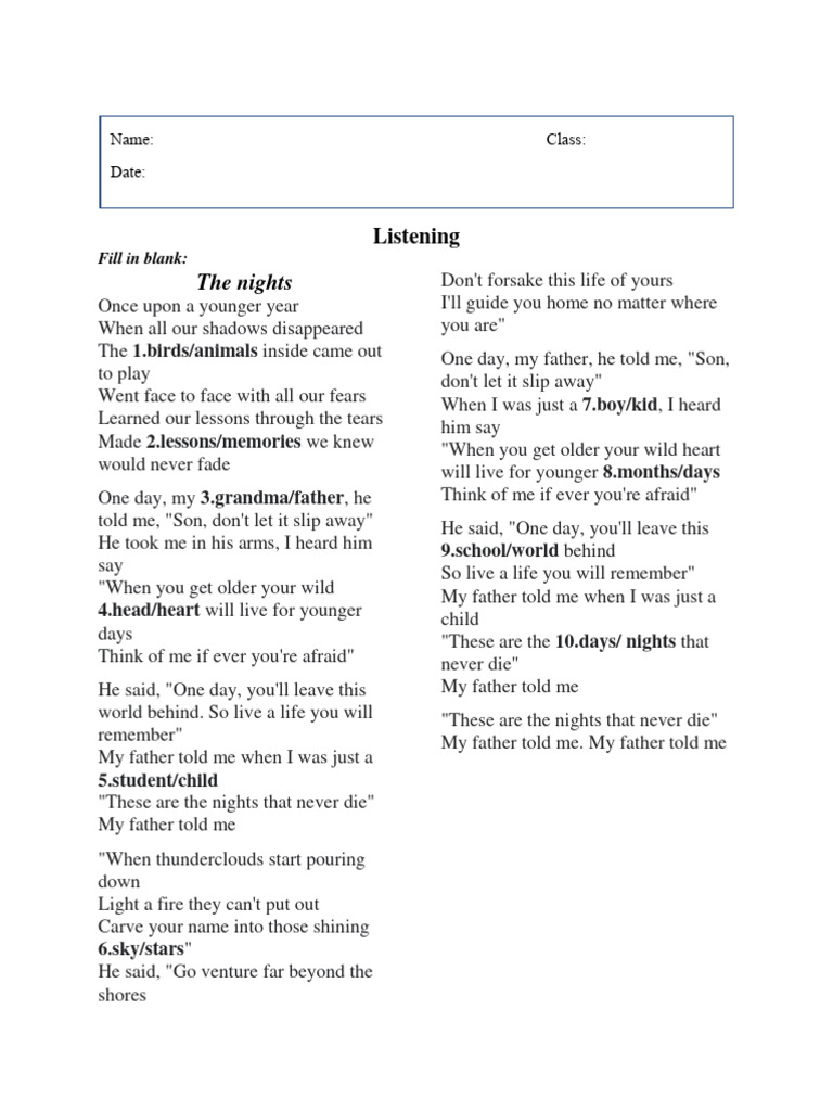 Listening 22.2 | PDF | Poetry | General Fiction