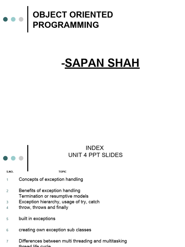 Exception Handling Pdf Method Computer Programming Class Computer Programming 