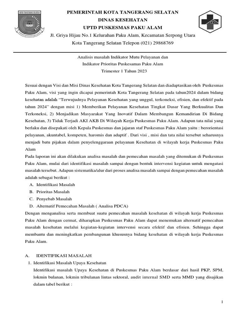 Analisis Indikator Mutu Dan Impp 2023 Fix | PDF