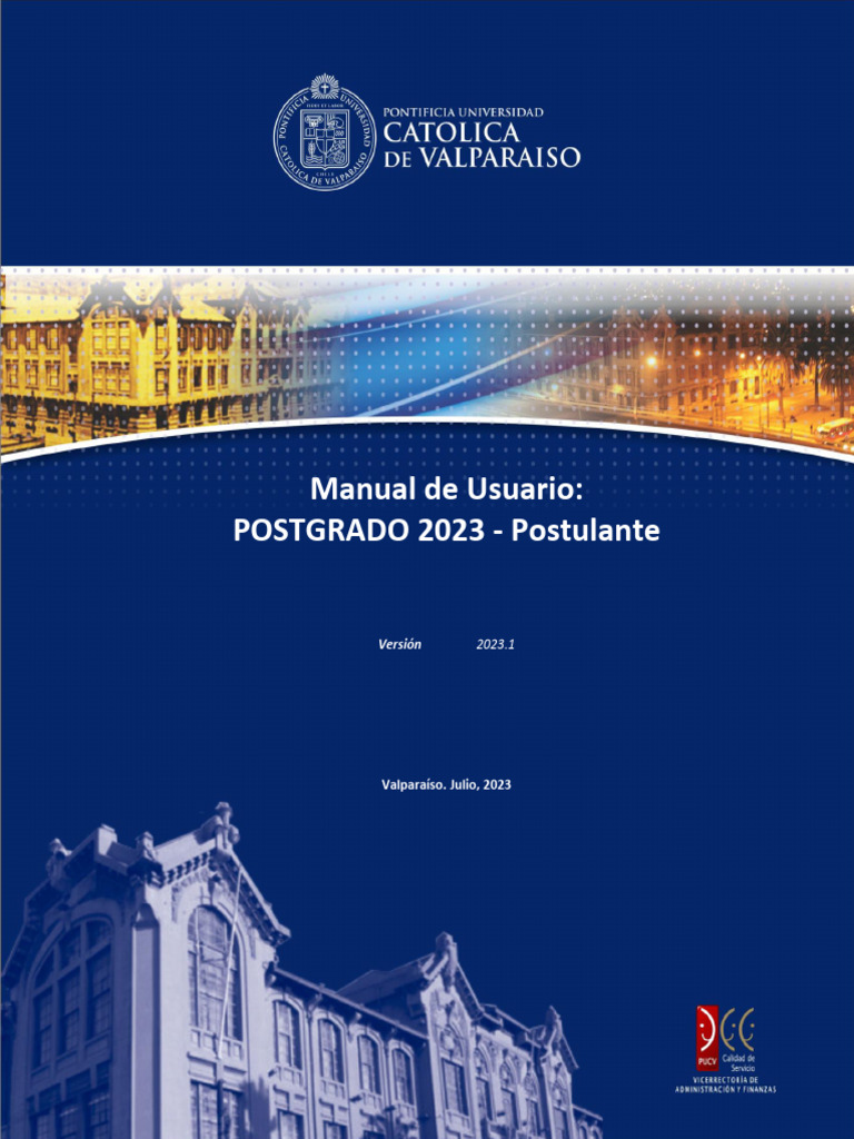 INF V1.0 Manual Usuario POSTGRADO 2023 (Postulante) - 20230721 | PDF | Software | Informática