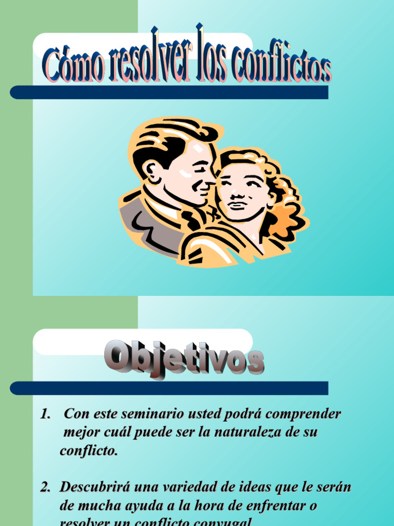 4cómo Resolver Los Conflictos | PDF