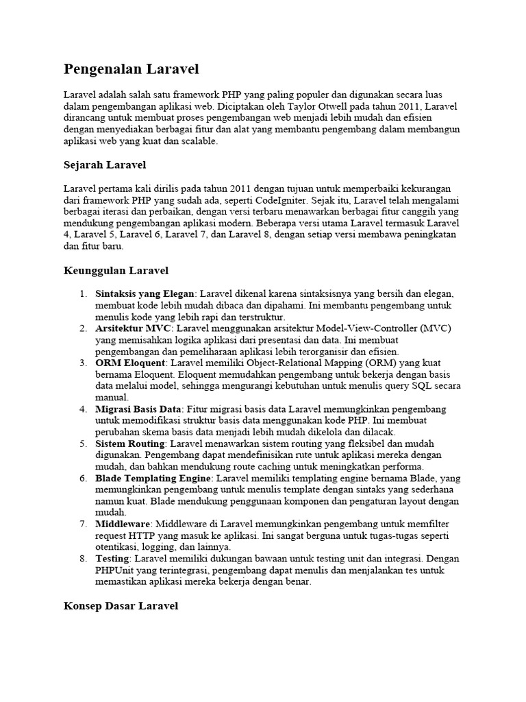 Tutorial Laravel Pdf 