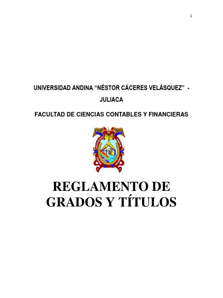 Reglamento de Grados y Títulos | PDF | Licenciatura | Titulo academico