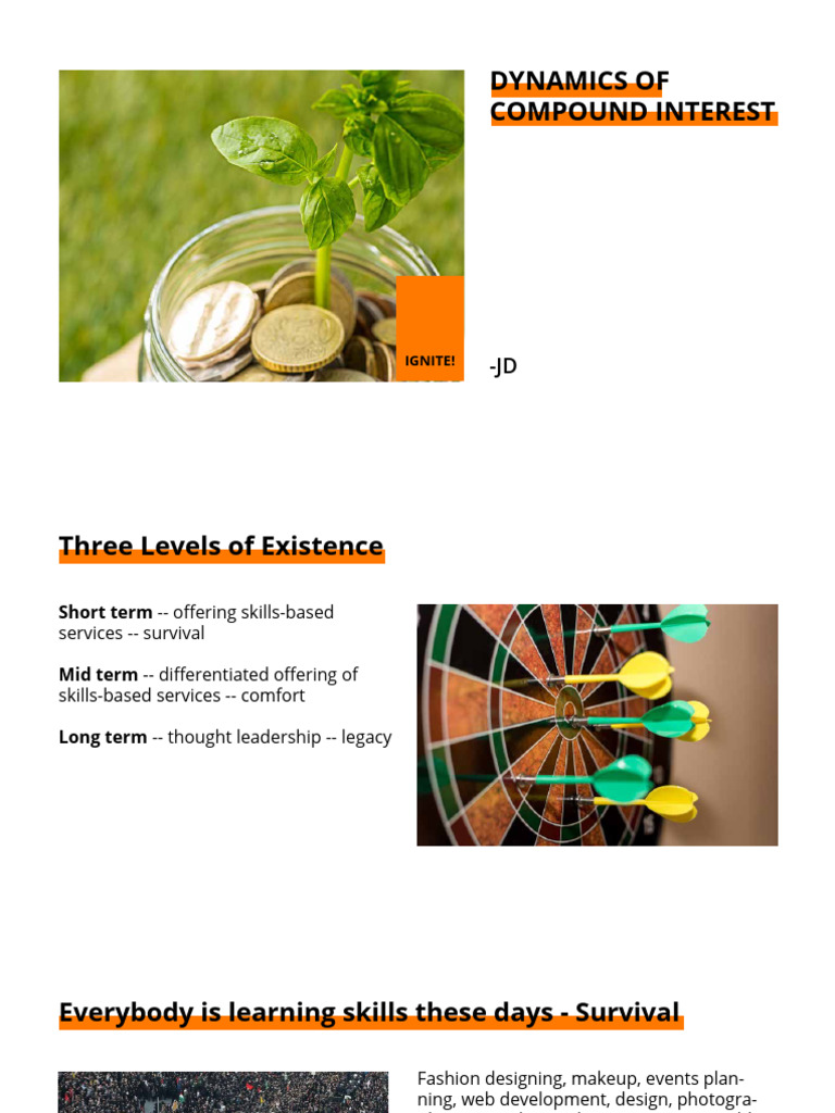 The Three Levels of Existence & Compounding Interest | PDF | Career ...