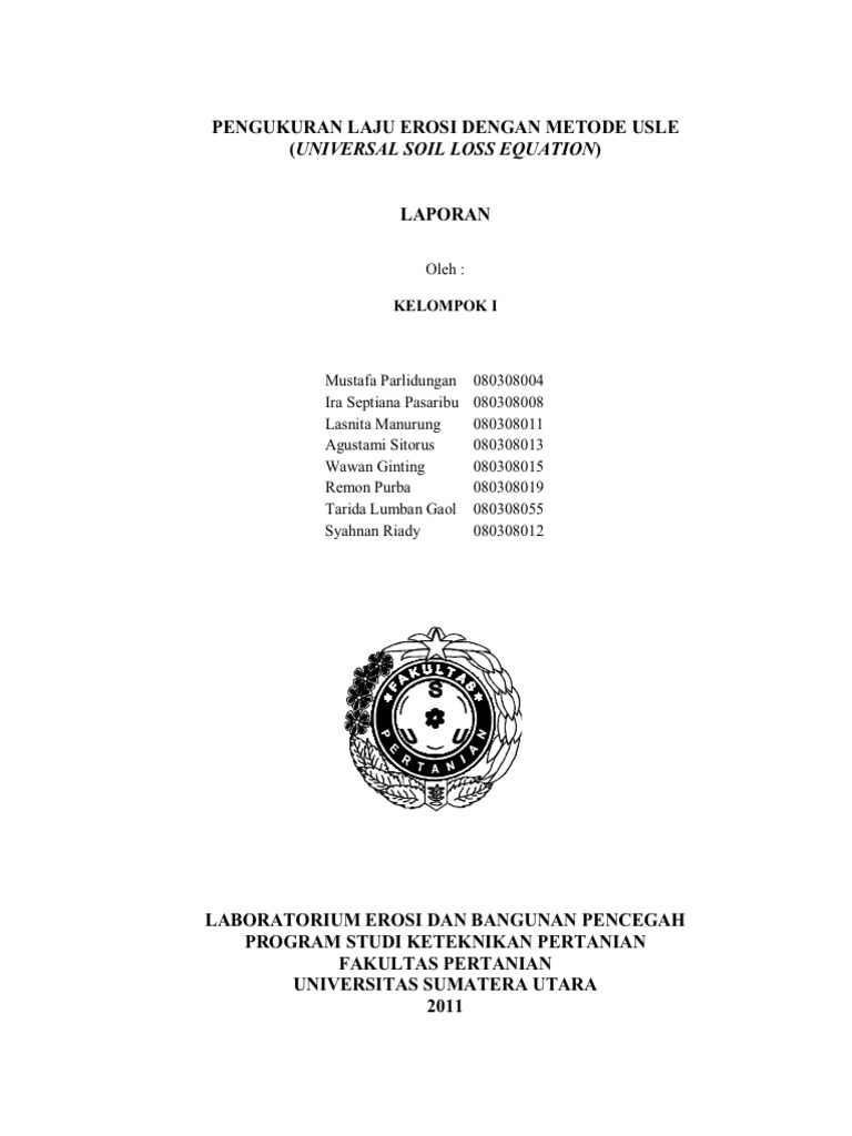 Pengukuran Laju Erosi Dengan Metode Usle | PDF