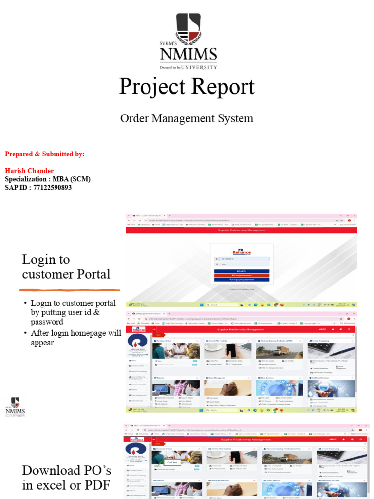 Project Report - Order Management System | PDF | Computing | Software
