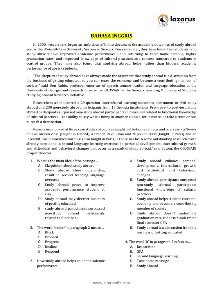 Alto Eng - Paket 006 | PDF | International Student | China