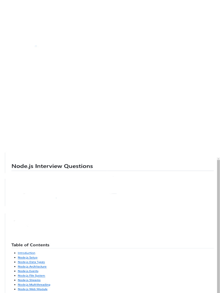 Node Js Complete Interview Prep Print | PDF