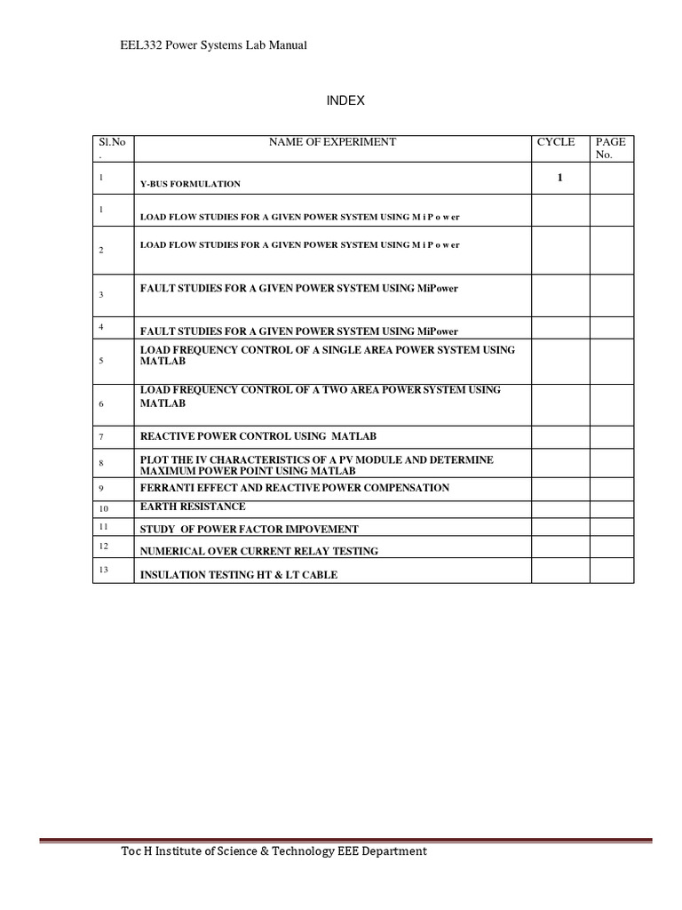 Power System Simulation Lab Manual New | PDF | Solar Panel | Capacitor