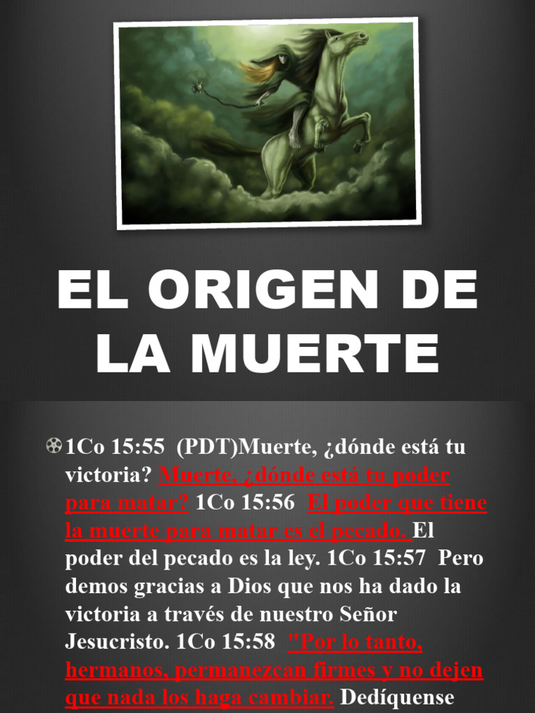 El Origen de La Muerte | PDF | Pecado | Cristo (título)