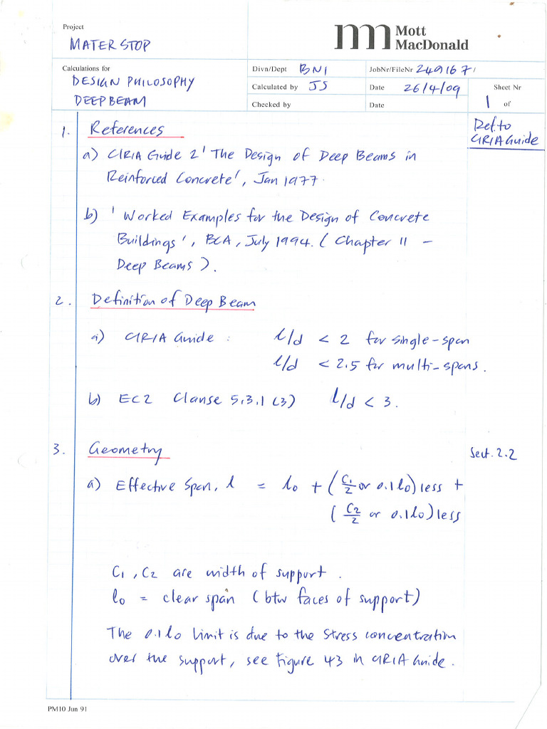 Deep Beam Design Philosophy | PDF