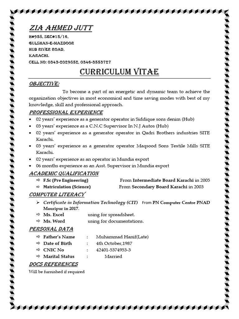 Zia Ahmed CV | PDF