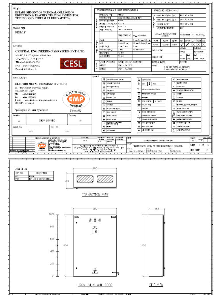 R2-Emp3782-27 FDB-1F | PDF | Electrical Equipment | Electronics