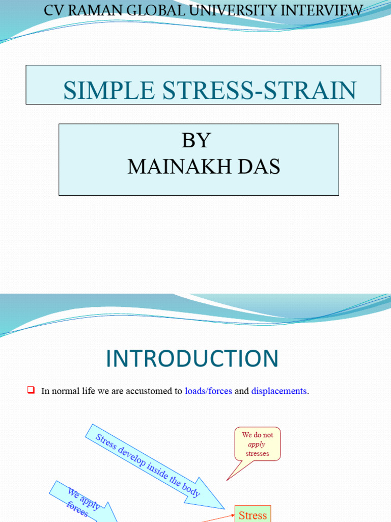 Simple Stress Strain | PDF | Stress (Mechanics) | Building Engineering