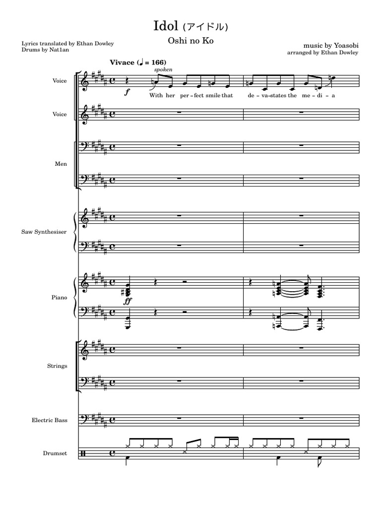 Idol Yoasobi | PDF | Musical Instruments | Music Production
