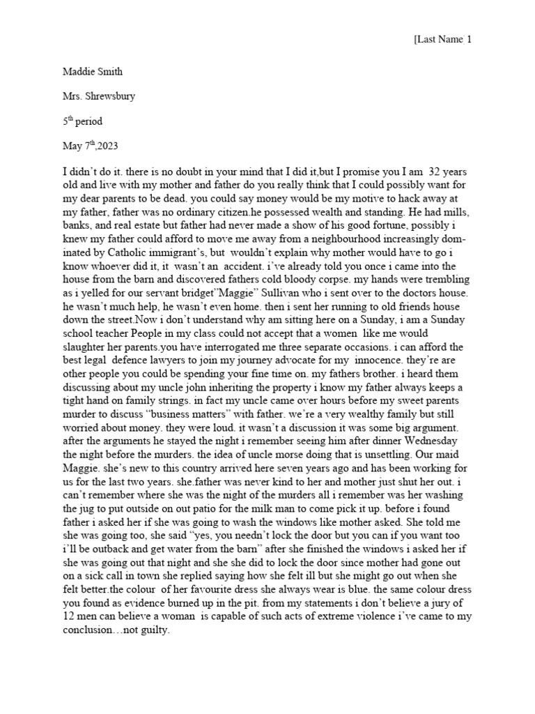 Personal Narrative | PDF