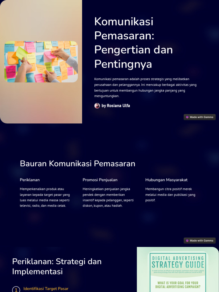 Komunikasi Pemasaran Pengertian Dan Pentingnya | PDF | Karier & Perkembangan