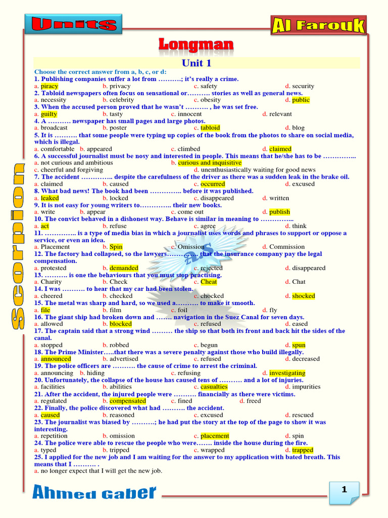 all choice longman | PDF | Moon