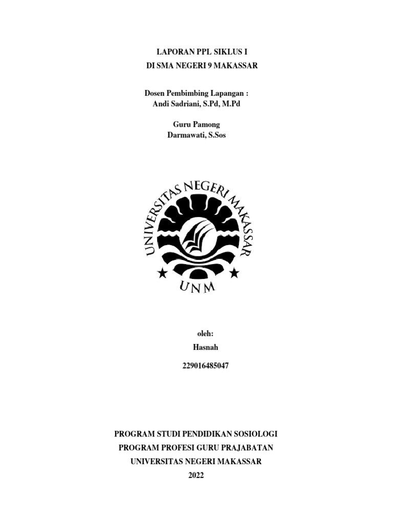 Laporan PPL Siklus I | PDF | Karier & Perkembangan | Ilmu Sosial