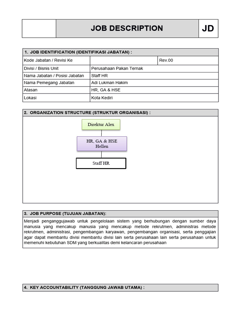 Lembar Jawaban Job Desc | PDF